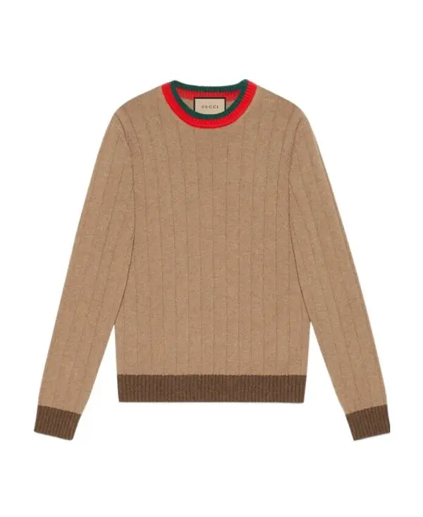 Gucci Web Stripe-neck Jumper