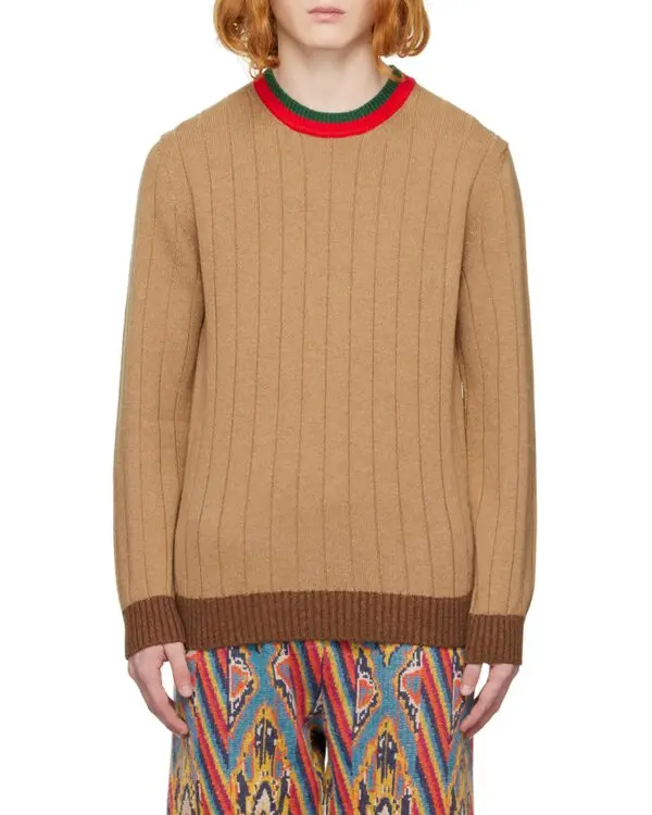 Gucci Web Stripe-neck Jumper