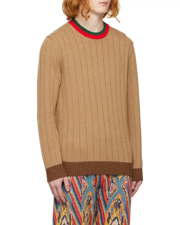 Gucci Web Stripe-neck Jumper