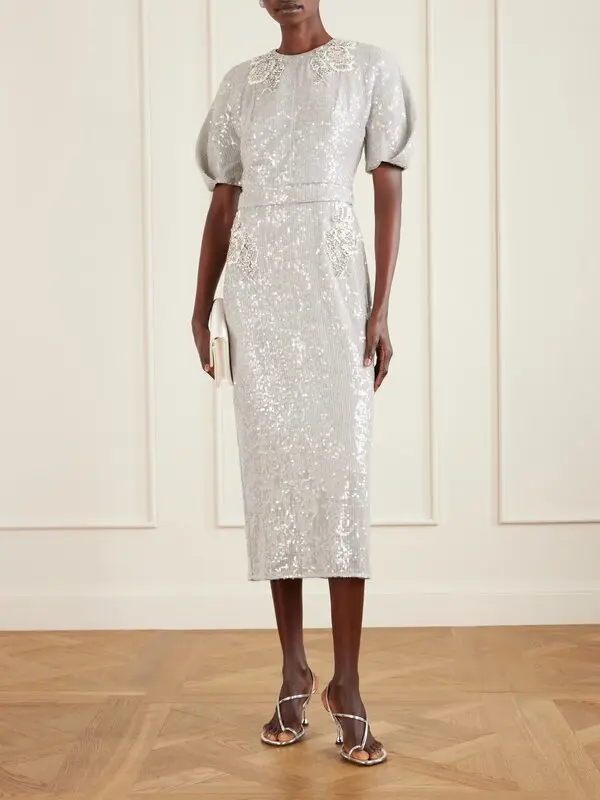 Erdem Sequined Midi Dress