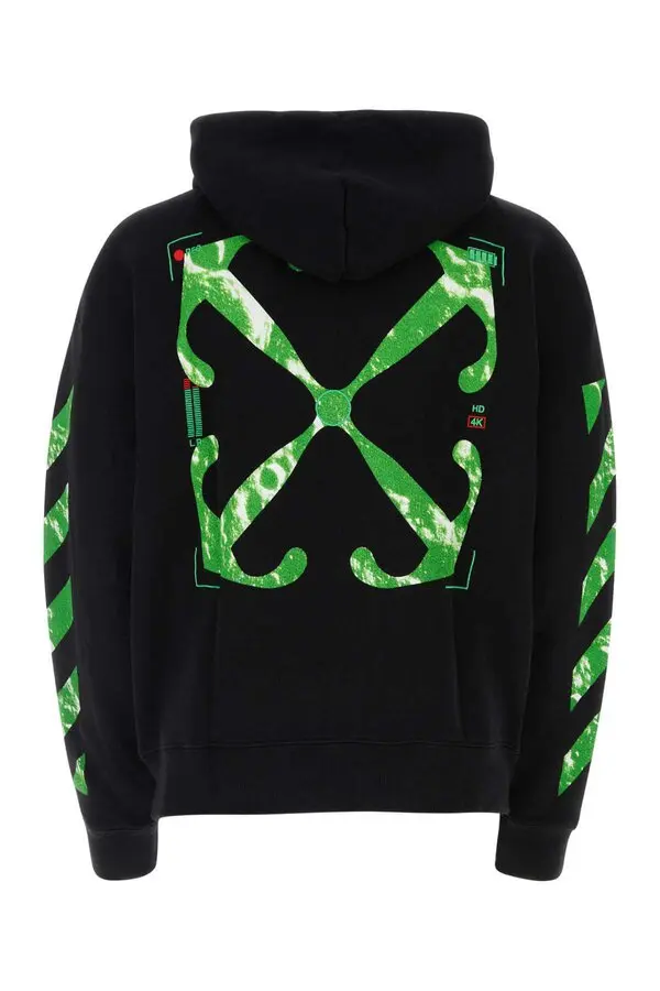 Off-White Arrows-print Zip-up Cotton Hoodie