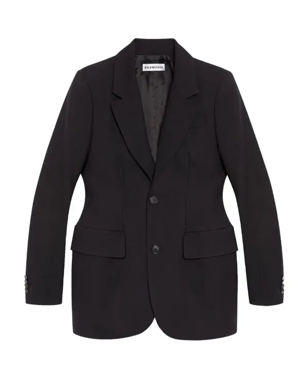 Balenciaga Hourglass Single-breasted Wool Twill Jacket