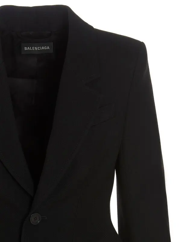 Balenciaga Hourglass Single-breasted Wool Twill Jacket