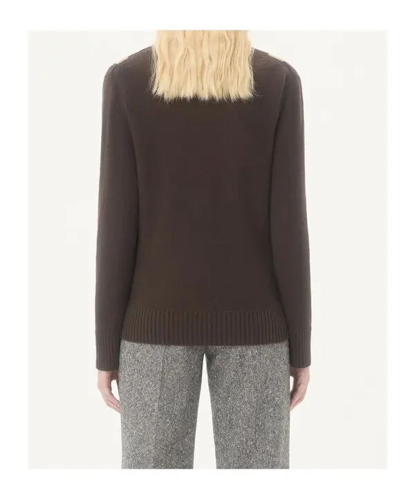 Valentino Garavani V-neck Jumper With Logo Plaque