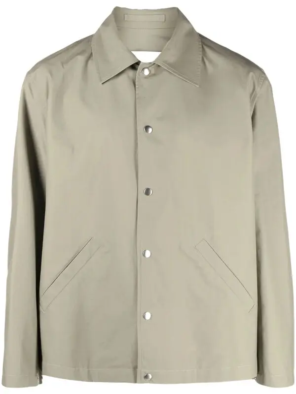 JIL SANDER Long-sleeved Jacket With Logo - Green