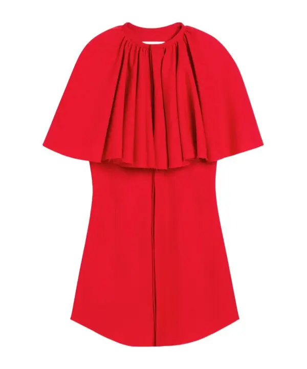 Ami Ruffled Mini Dress - Red