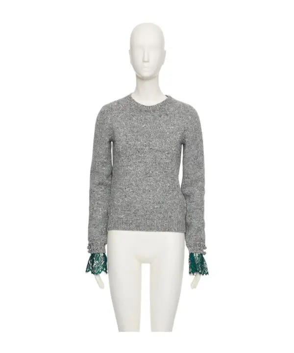 Valentino Garavani Lace Cuffed Sweater