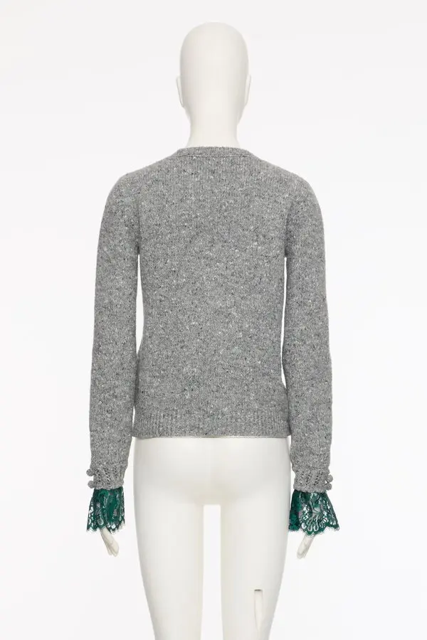Valentino Garavani Lace Cuffed Sweater