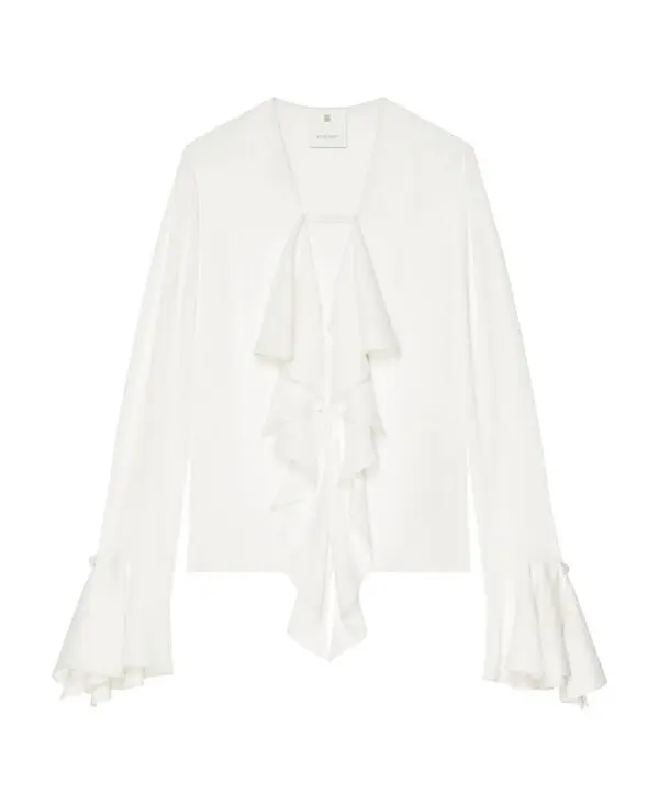 Givenchy 4g Pattern Ruffled Blouse