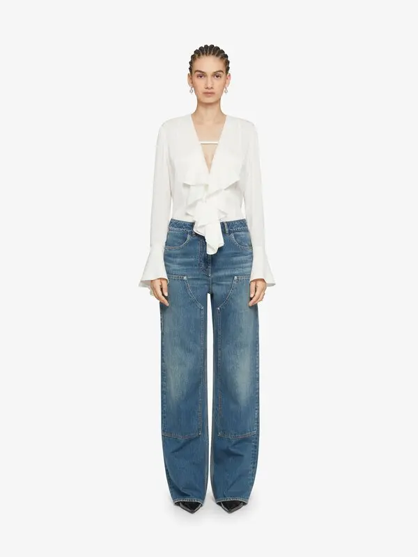 Givenchy 4g Pattern Ruffled Blouse