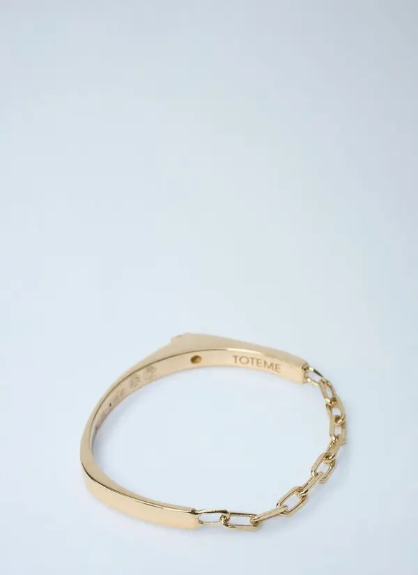 TOTEME Embellished Chain Ring - Yellow