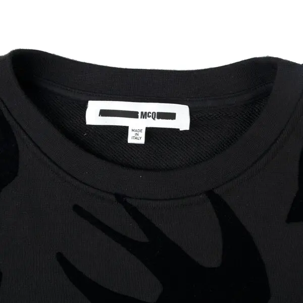 Alexander McQueen Long Sleeve Logo Dress - Black