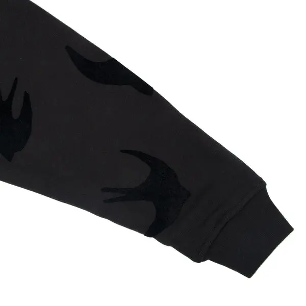 Alexander McQueen Long Sleeve Logo Dress - Black