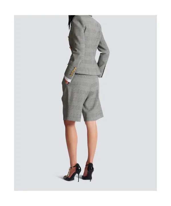 Balmain Prince Of Wales Jacquard 6-button Jacket