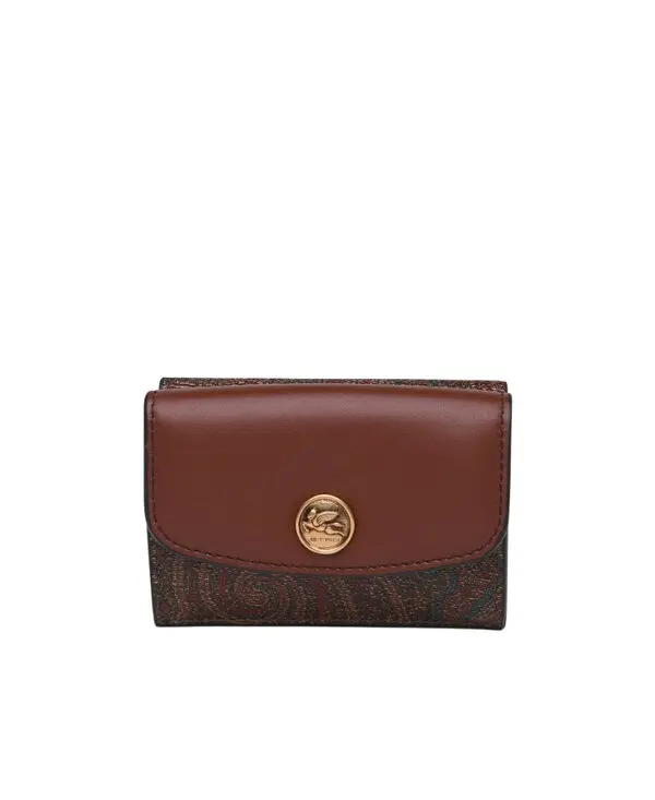 Etro Paisley-jacquard Foldover Top Wallet - Red