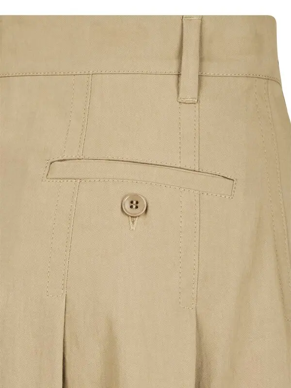 Max Mara Orme Pleated Midi Gabardine Skirt