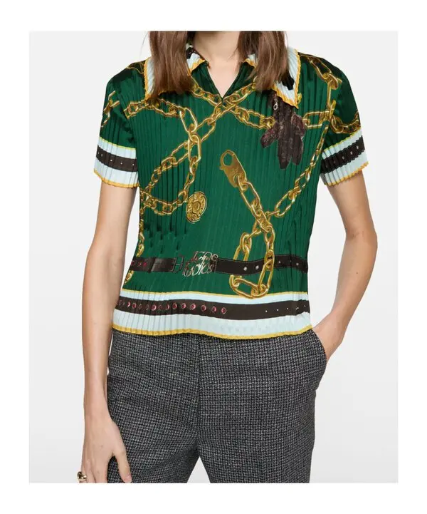Acne Studios Pleated Printed Blouse