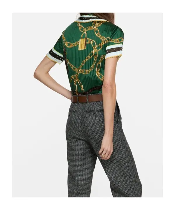 Acne Studios Pleated Printed Blouse