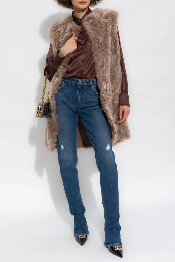 Dolce & Gabbana Sleeveless Fur Coat