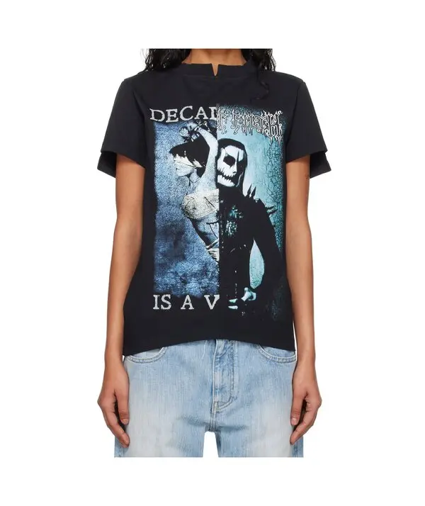 Vetements Cut-up Fitted T-shirt - Black