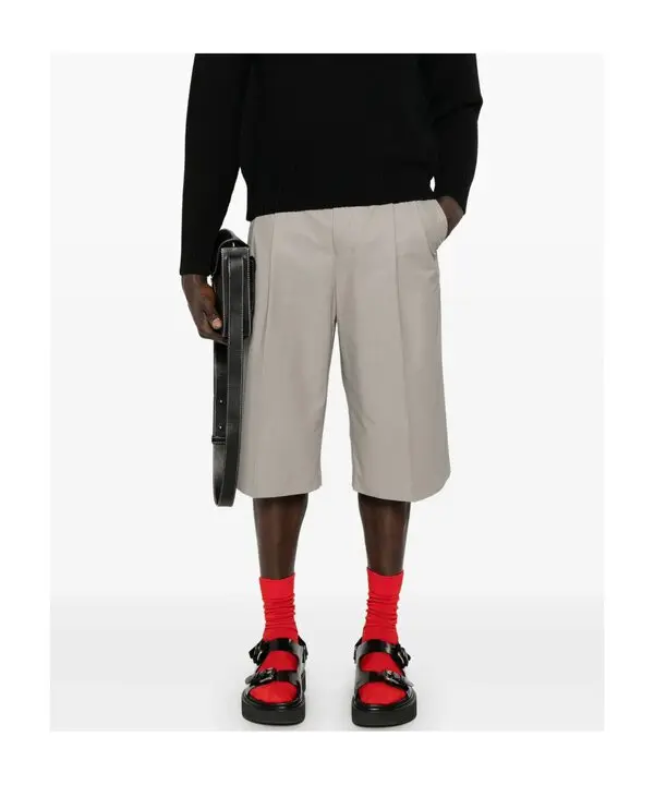 AMI Paris Pleated Detail Shorts