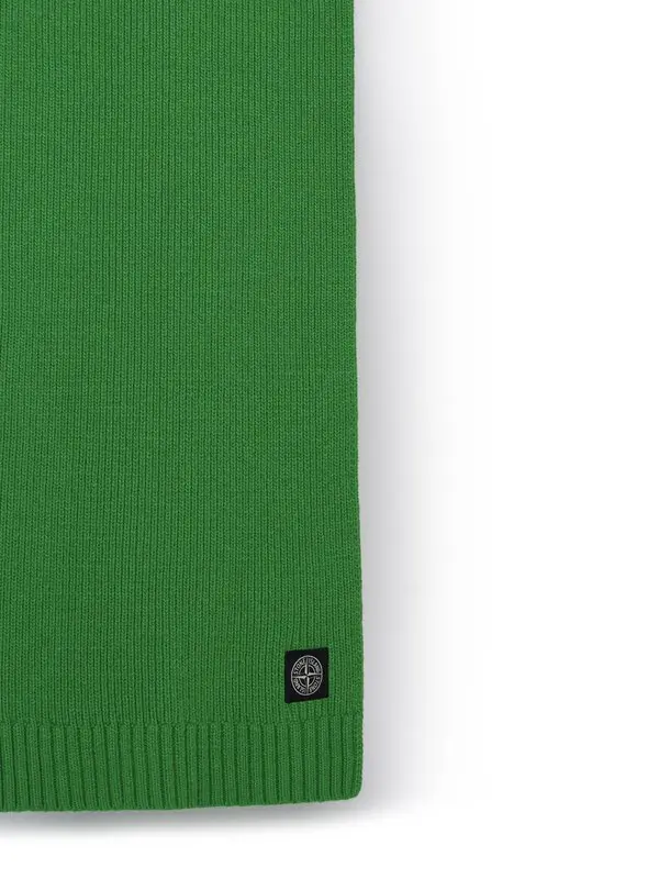 Stone Island Logo Details Scarf - Green