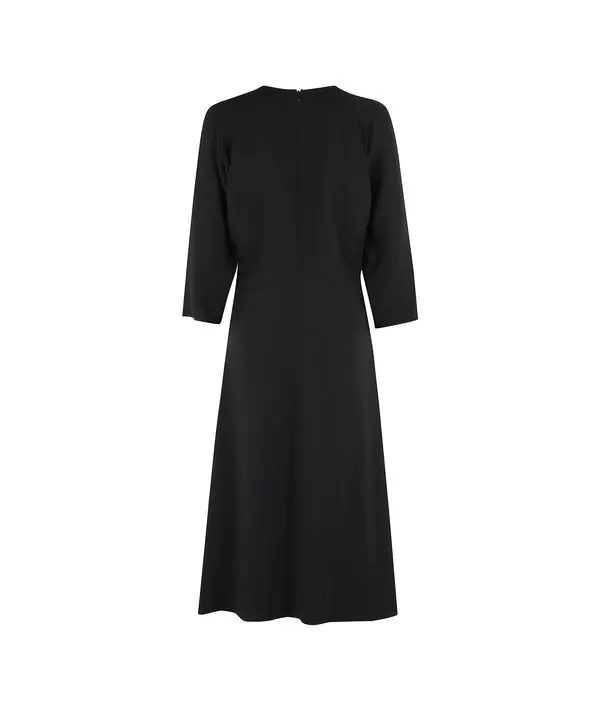 Seventy V-neck Dress With Side Pockets And Rear Zip Closure