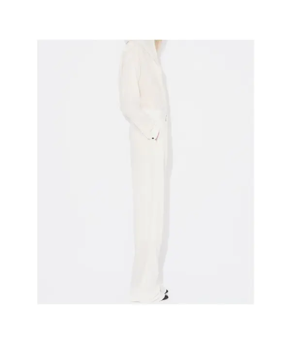 Alaïa Wool Dress Pants With Contrast Stitching
