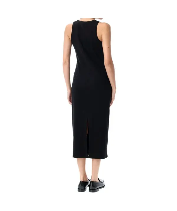 ANINE BING Alessia Ribbed Midi Dress With Button Front