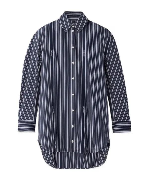 Jacquemus Robe Ovalo Striped Mini Shirt Dress
