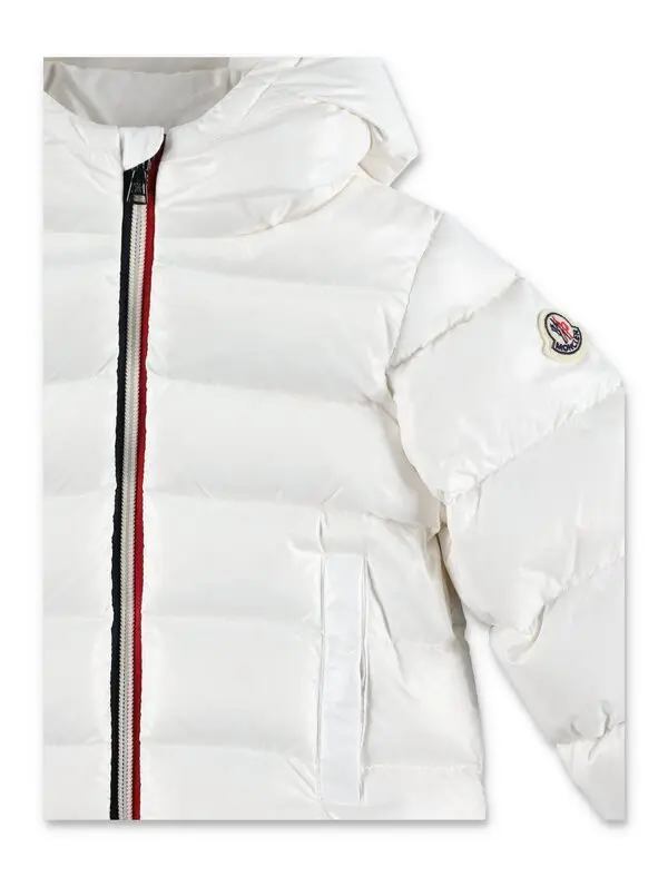 Moncler Aubert Hooded Down Jacket - White