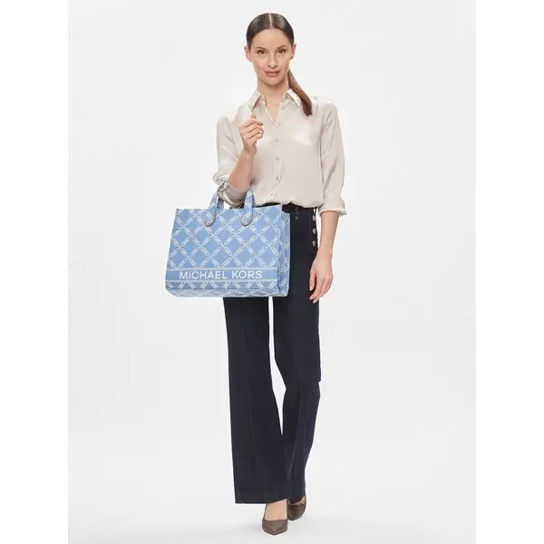 Michael Kors All-over Logo Jacquard Tote Bag