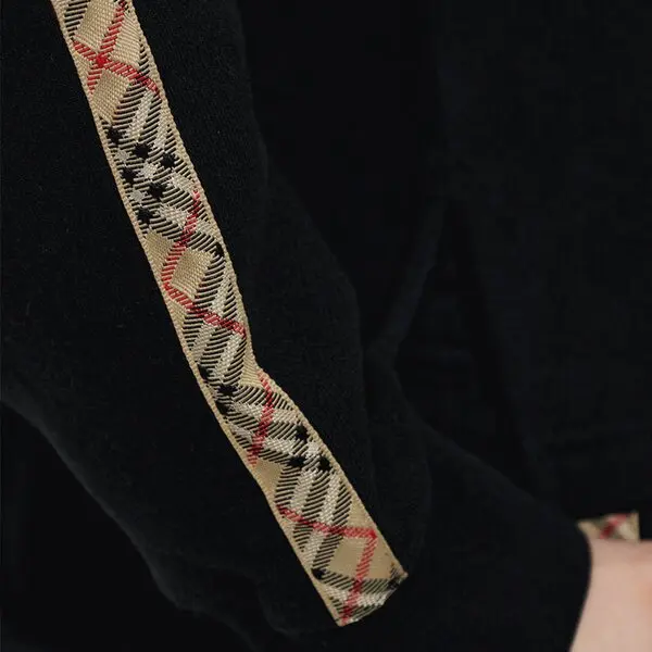 Burberry Zip-up Hoodie With Equestrian Knight Embroidery - Black