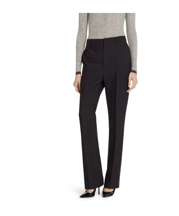 Gucci Pinstripe Wool Jacquard Tailored Pants