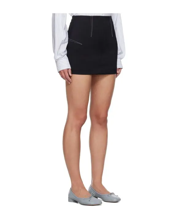 MAISON MARGIELA Contrast Stitching Mini Skirt