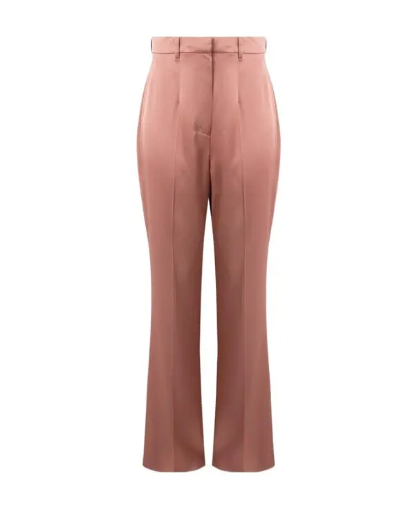 Nanushka Satin High Waist Pleated Trousers