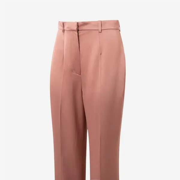 Nanushka Satin High Waist Pleated Trousers