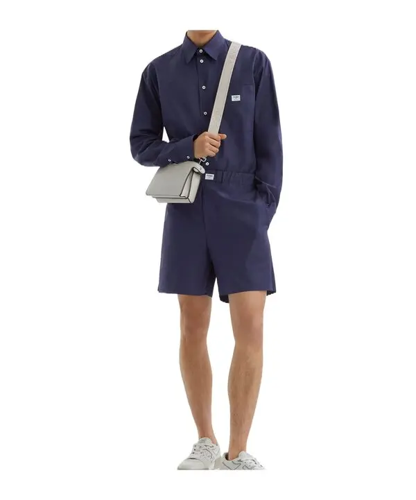 Fendi Buttoned Long-sleeved Shirt - Dark Blue