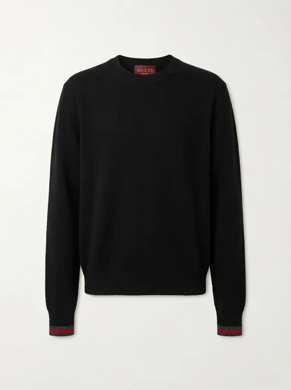 Gucci Web Trim Jumper - Black