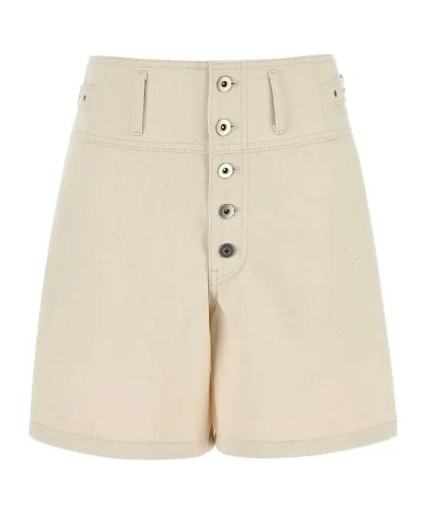 JIL SANDER Denim Bermuda Shorts - Nude