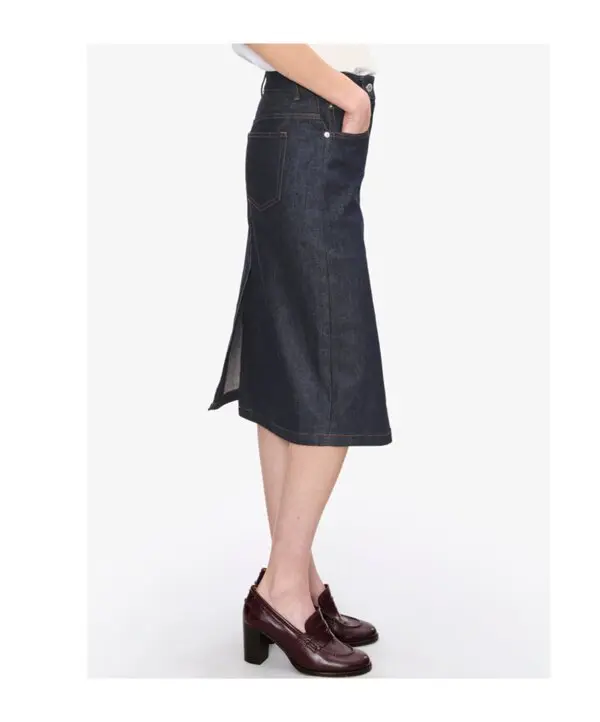 A.p.c. Lizzie Denim Midi Skirt