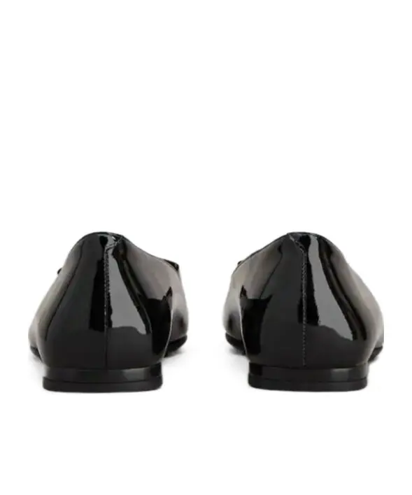 ROGER VIVIER Patent Square Buckle Ballet Flats - Black