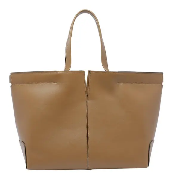 TOD'S Logo Debossed Medium Tote Bag - Brown