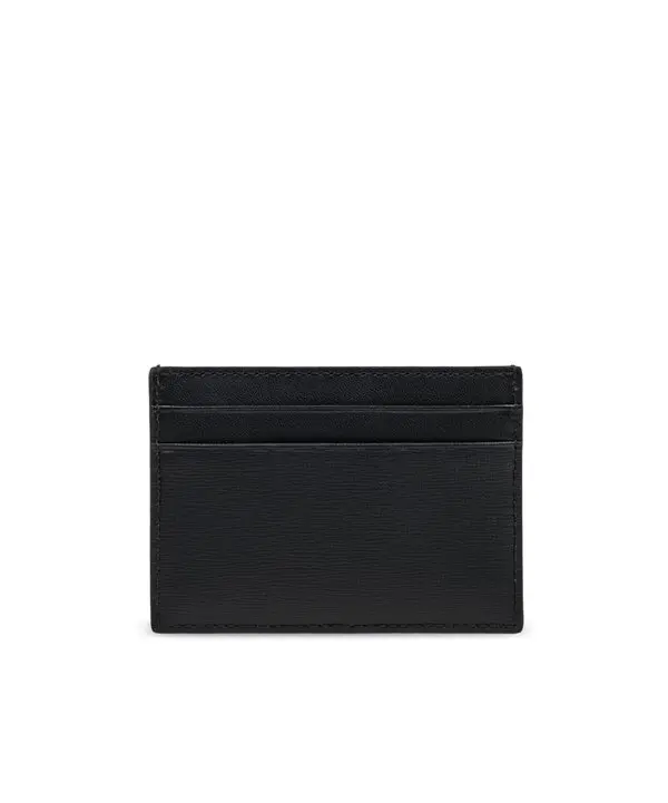 Bally Logo-printed Striped Cardholder - Black