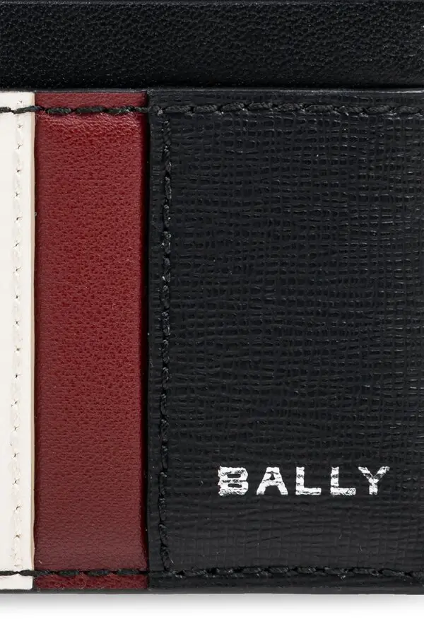 Bally Logo-printed Striped Cardholder - Black