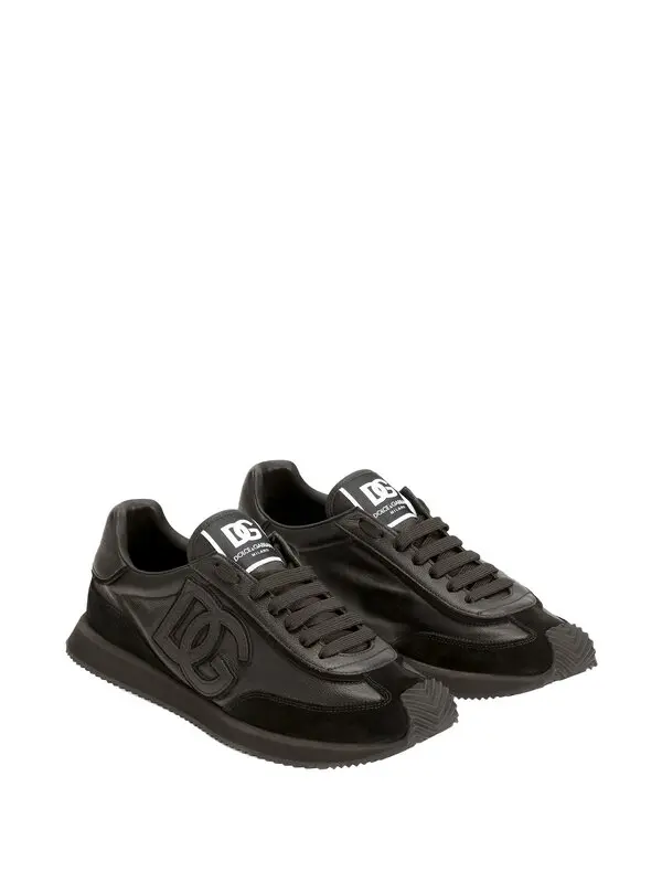 Dolce & Gabbana Round Toe Lace-up Sneakers - Black