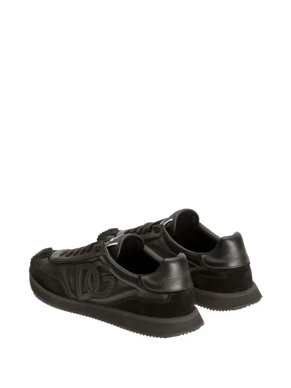Dolce & Gabbana Round Toe Lace-up Sneakers - Black