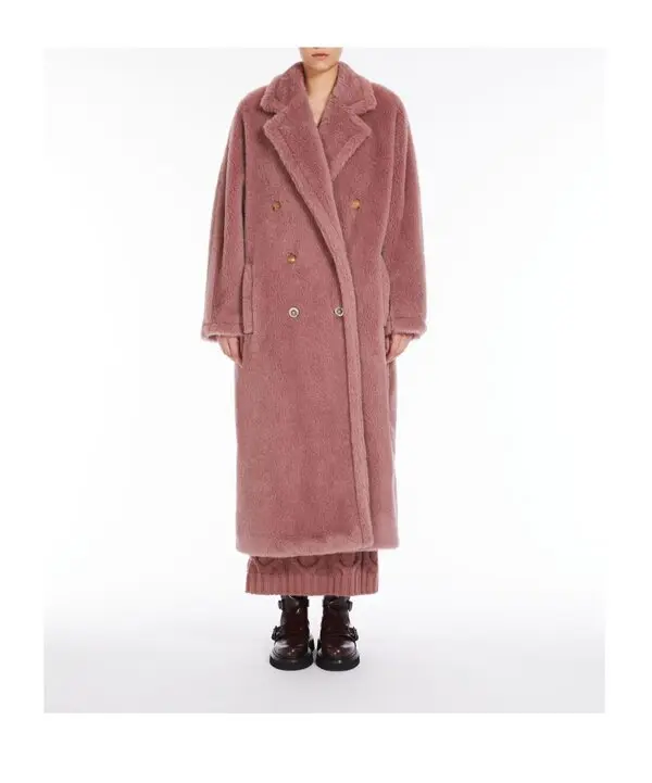 Max Mara Double-breasted Fleece Coat - No