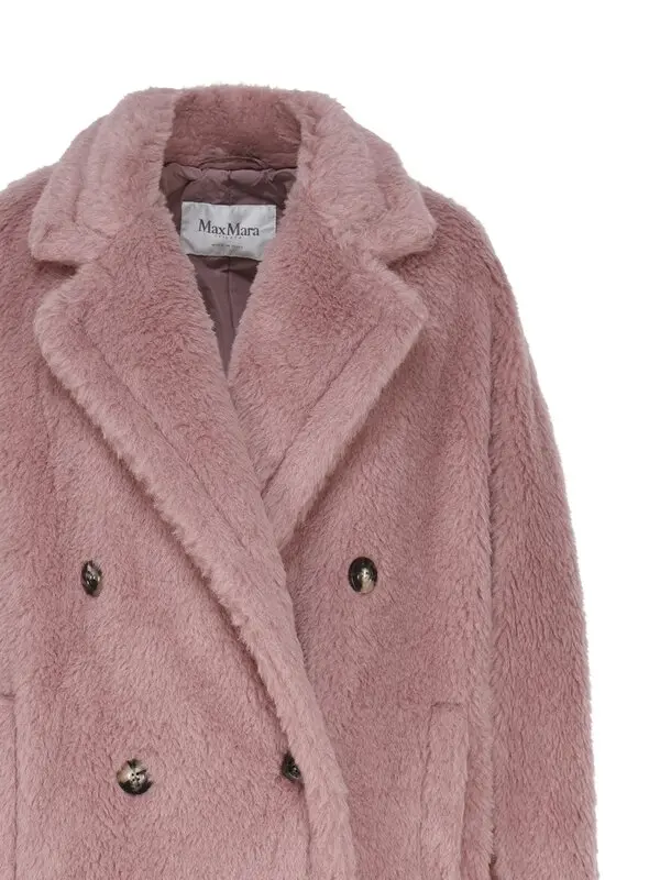 Max Mara Double-breasted Fleece Coat - No