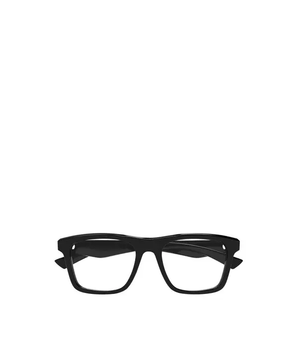 Alexander McQueen Square Frame Glasses - Solid Black